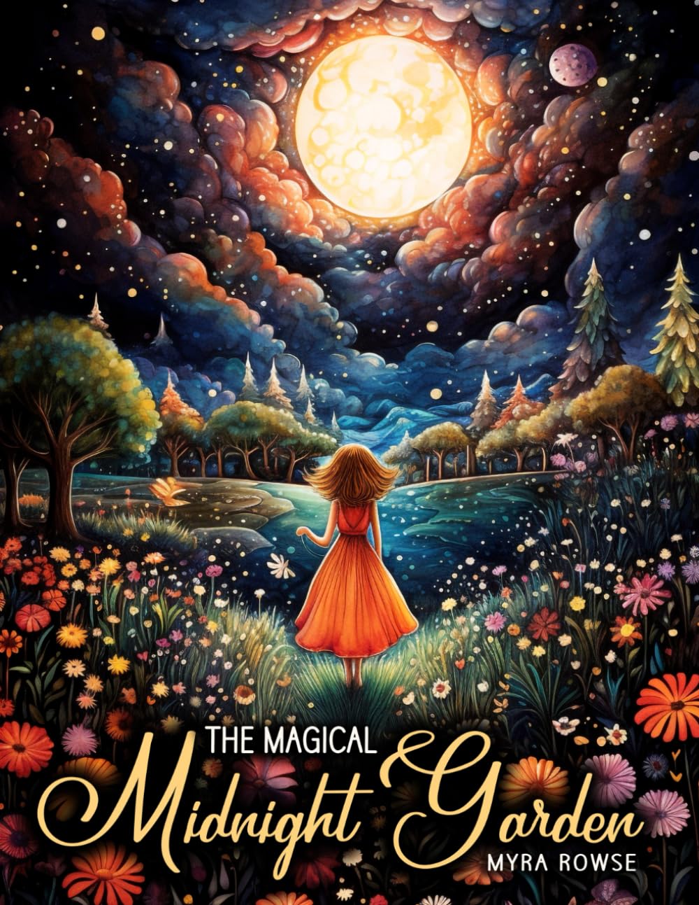 Amazon.com: The Magical Midnight Garden: A Black Background Coloring ...