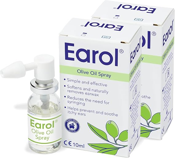 Earol Olive Oil Ear Wax Removal Spray, Clinically Proven, Reduces Need ...
