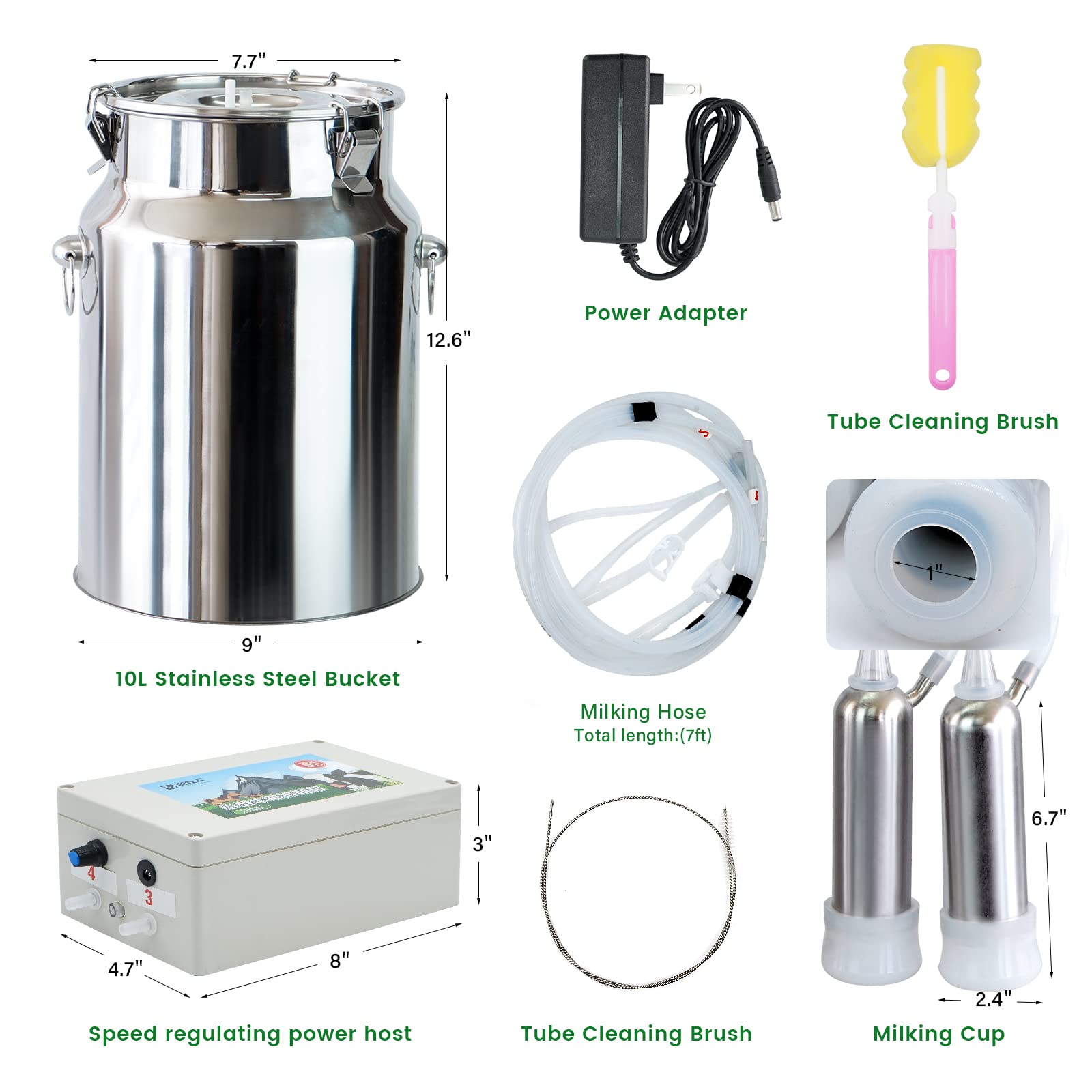 Snapklik.com : PAMUNULA 10L Cow Milking Machine Pulsation Vacuum Pump ...