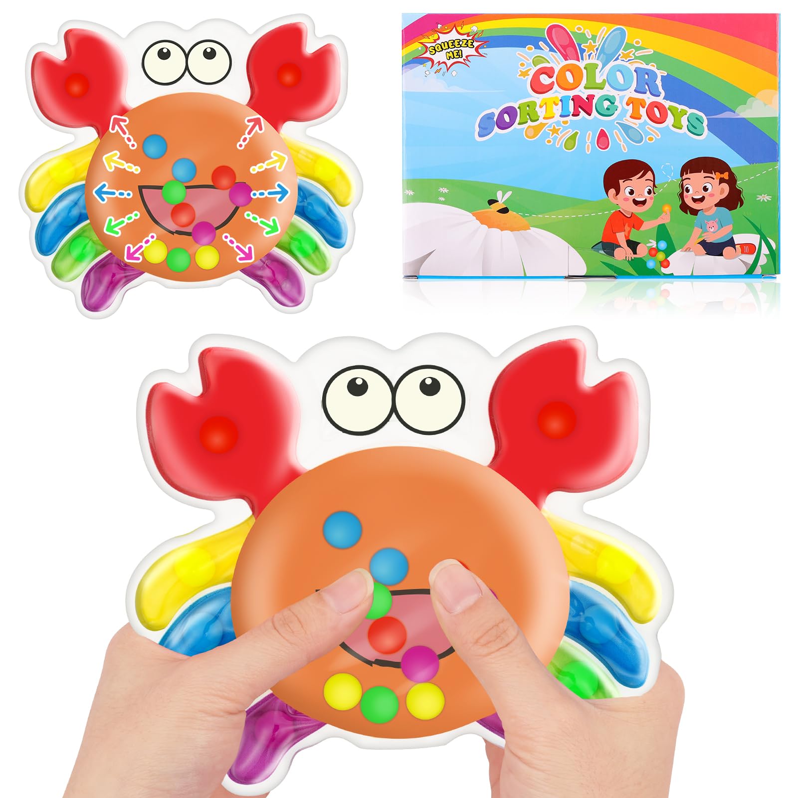 Ainiv Color Sorting Toys Sensory Toys for Toddlers, Color Matching ...