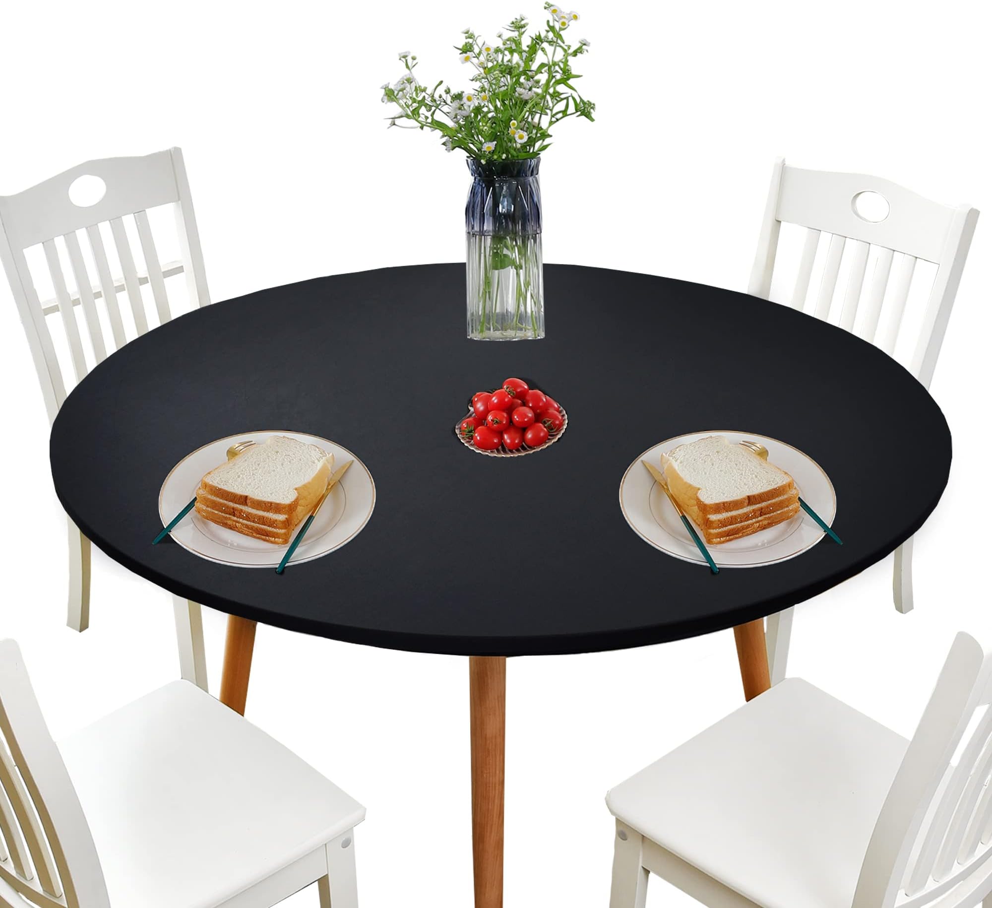 Amazon.com: Kwik-Covers Round Fitted Plastic Table Covers, 60" (5 Feet ...