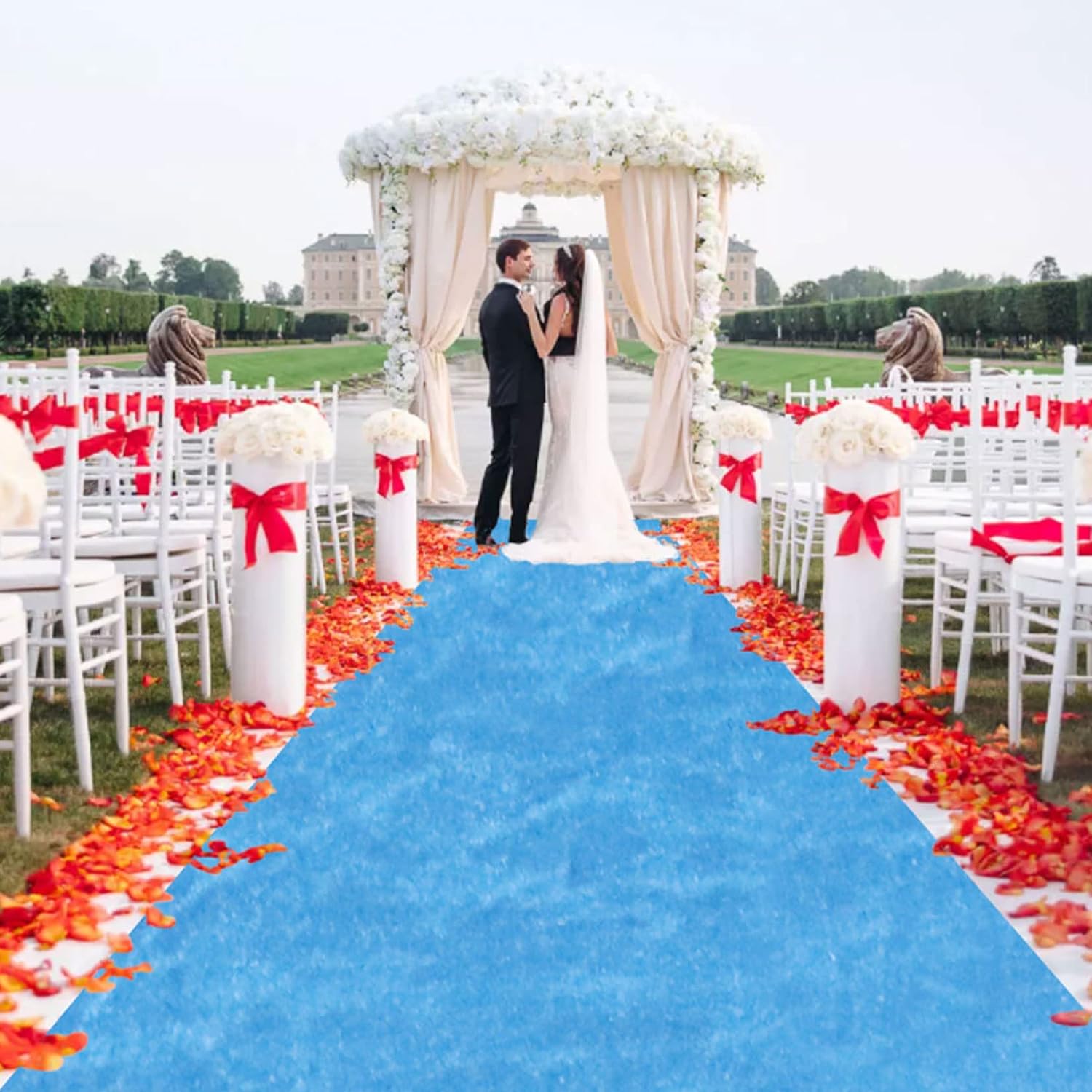 Amazon.com: Light Blue Aisle Runner for Wedding Ceremony Aisle Runners ...