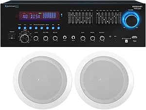 Amazon.com: Technical Pro RX55URIBT Home Theater Bluetooth Receiver+2 6 ...