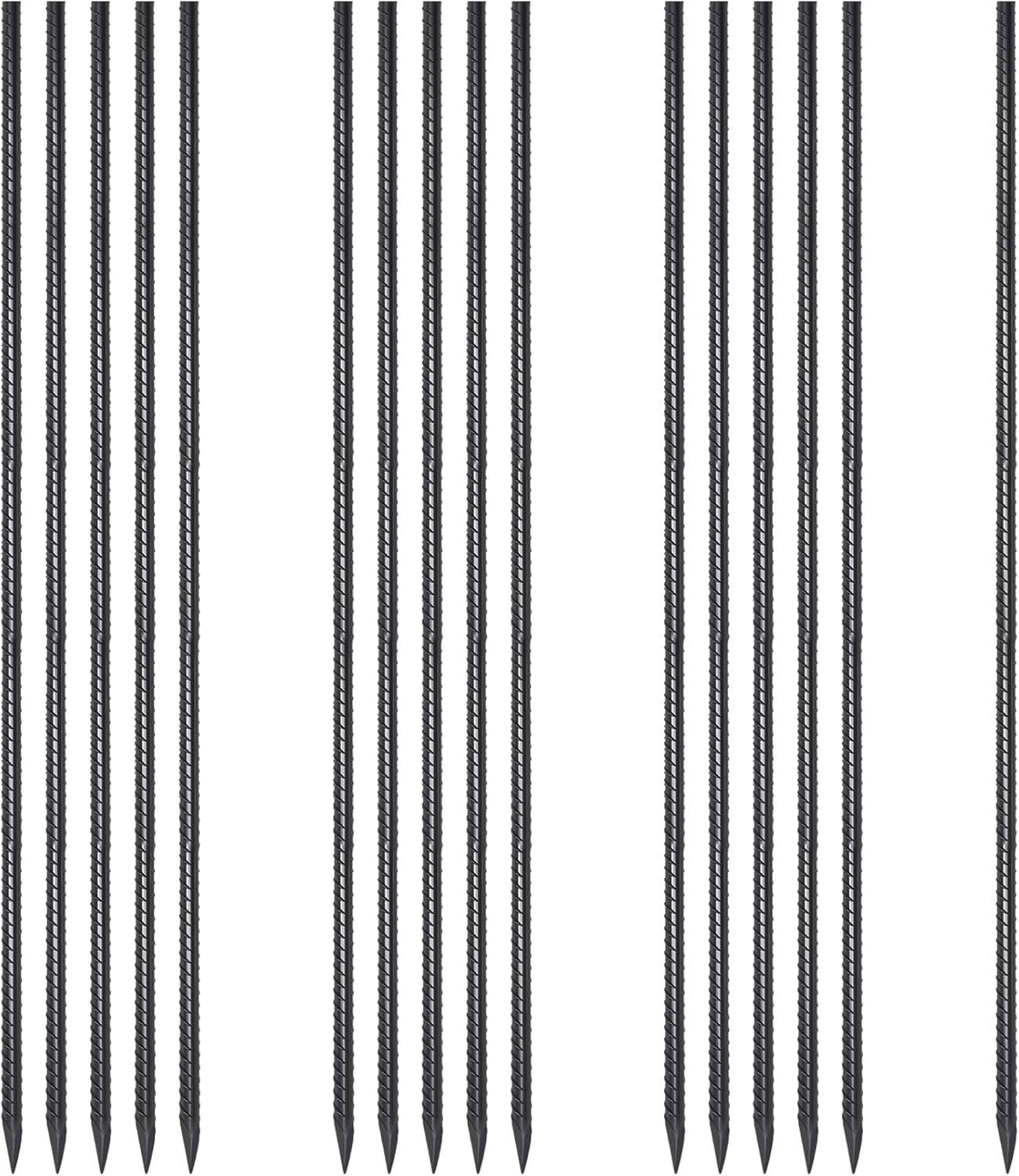 Amazon.com : VVOKGO 48 Inches 16Pcs Steel Rebar Stakes with Chisel ...