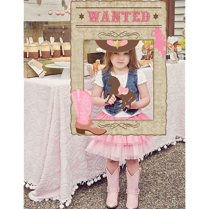 Buy LHKSER 7 Pieces Cowgirl Horse Party Photo Booth Props Kit Cowgirl ...
