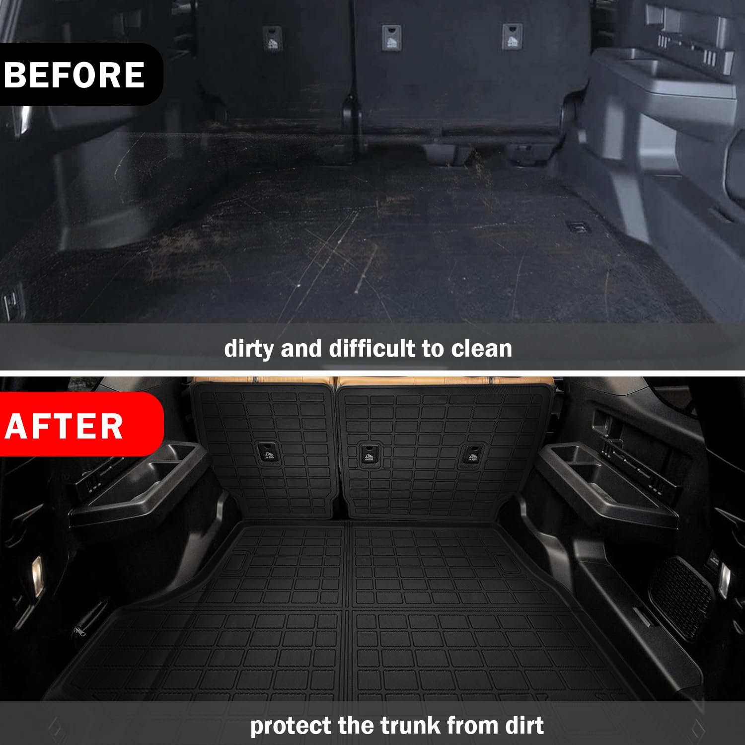 Seat Back Mat Marretoo Custom Fit Cargo Mat For 2025 Toyota 4Runner - 2 ...