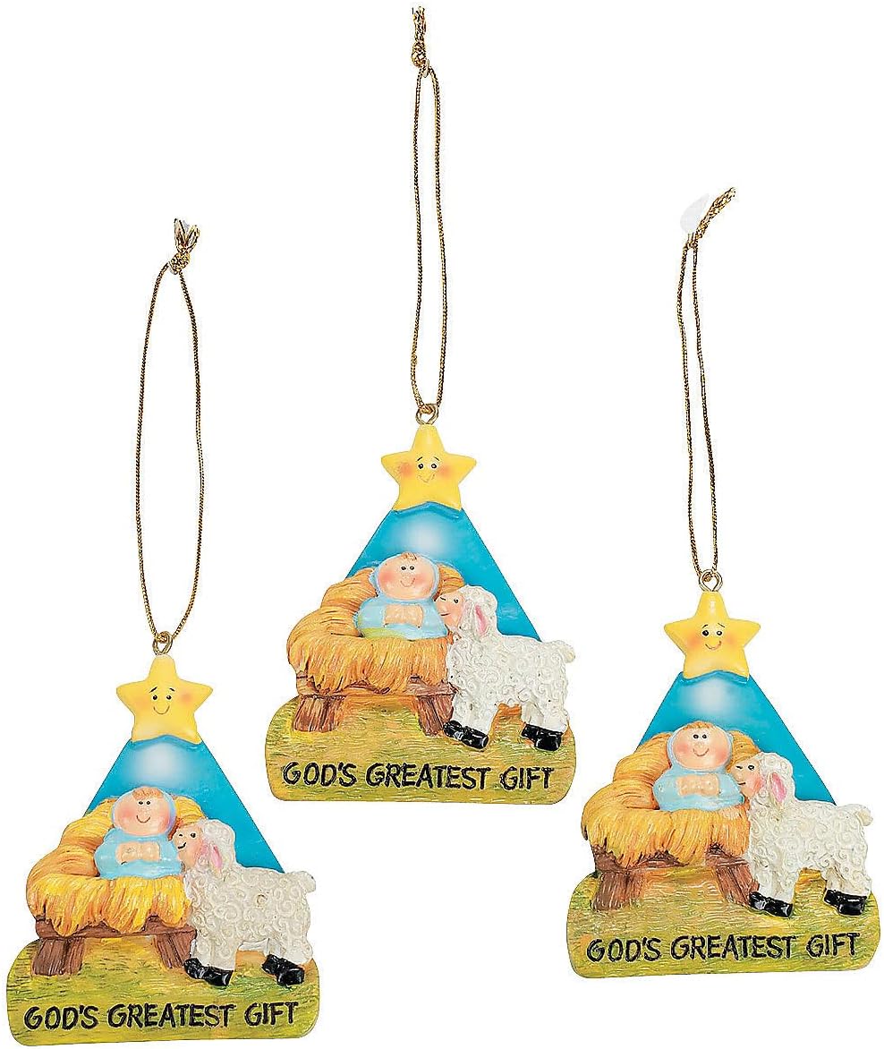 Amazon.com: Fun Express - God is The Greatest Gift Ornaments for ...