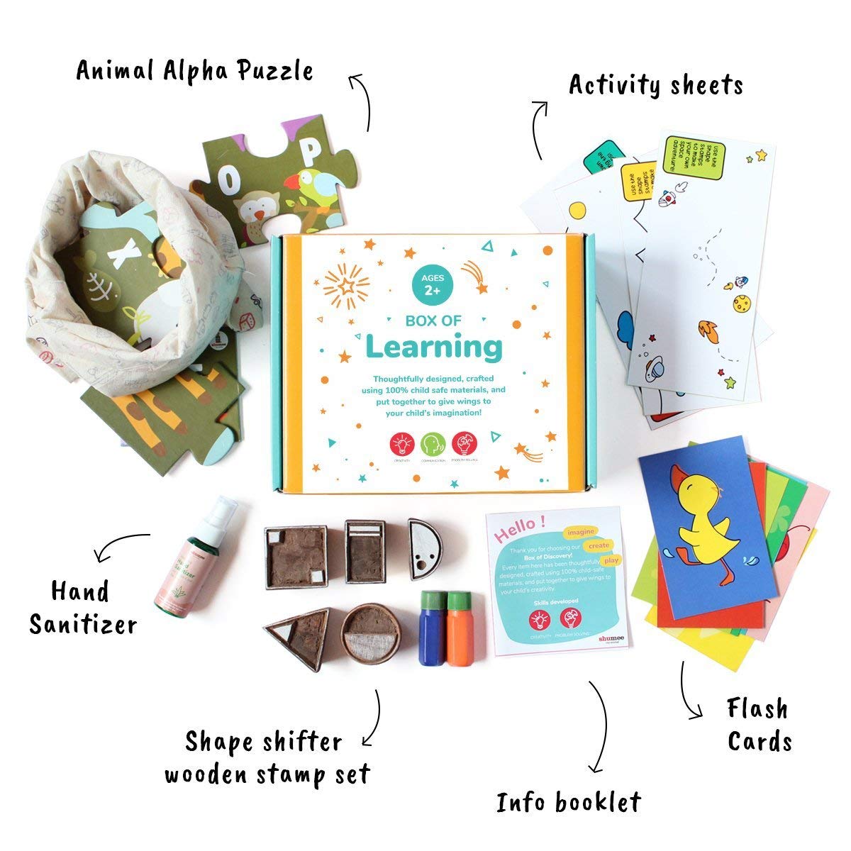 Buy Shumee Box of Learning for Toddlers - Animal Alphabet Puzzle, First ...