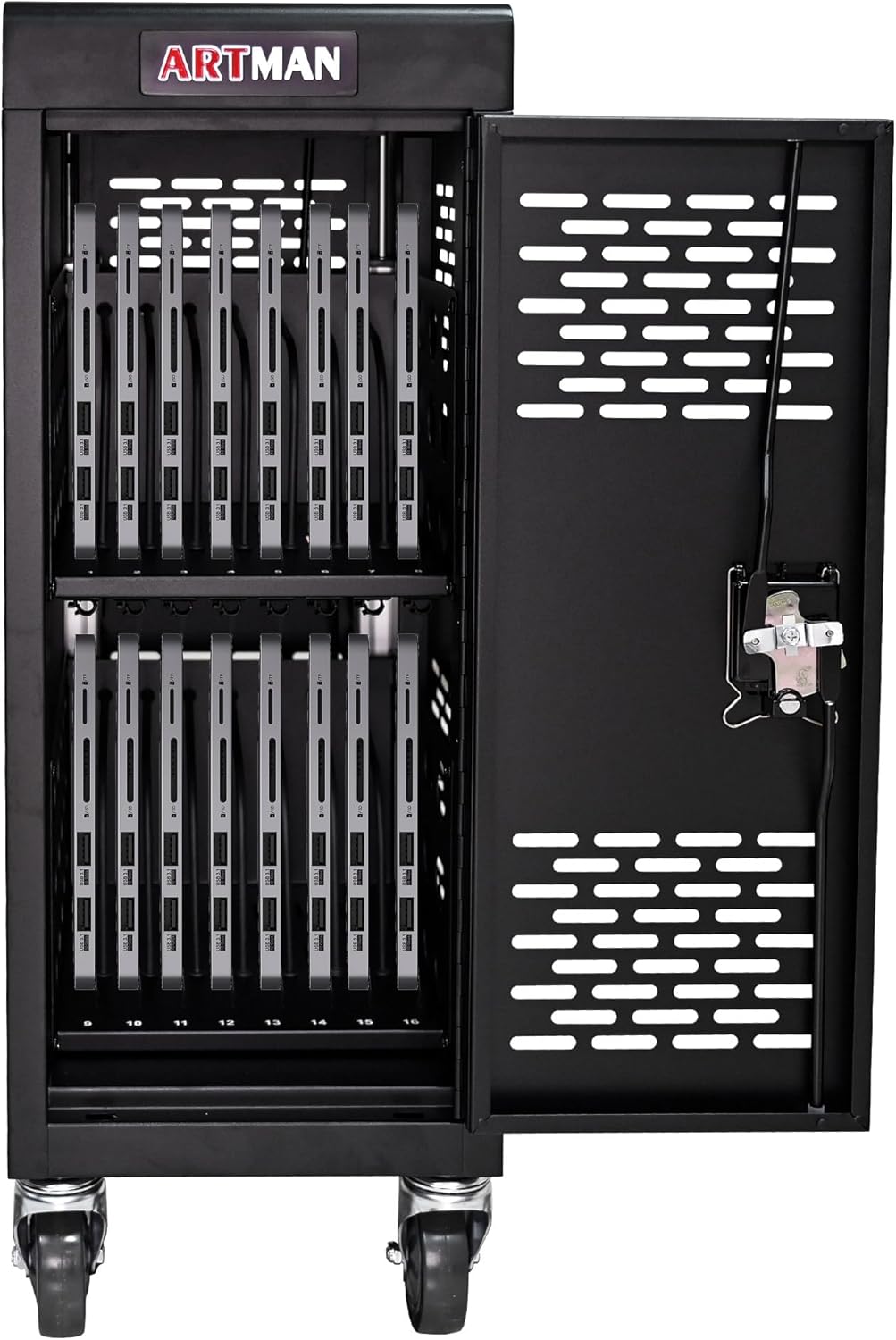 Amazon.com: TOUPUWAN Laptop and Tablet Storage Cart, Mobile Charging ...