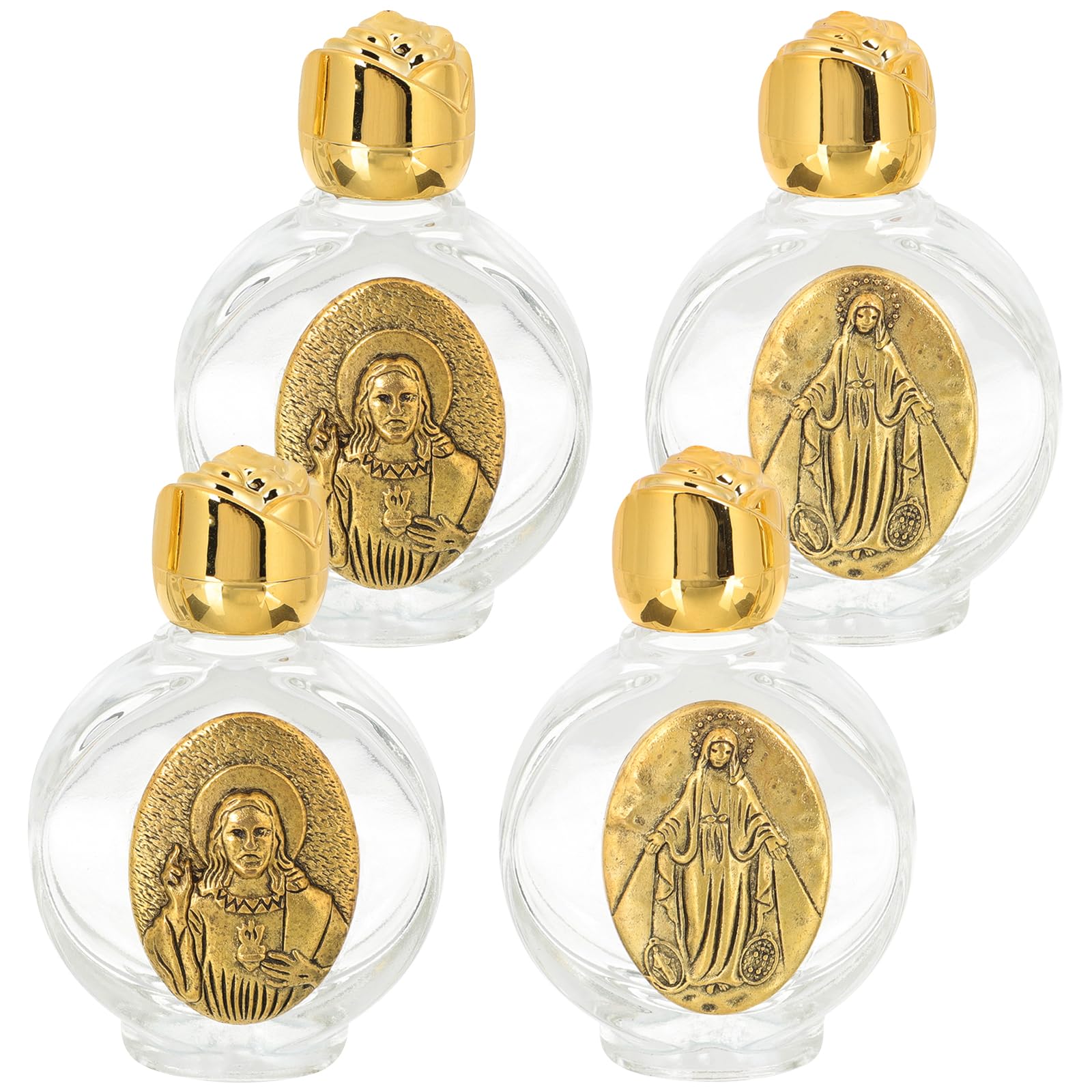 Amazon.com: ABOOFAN 4Pcs Glass Holy Water Decorative Bottles Holy Water ...
