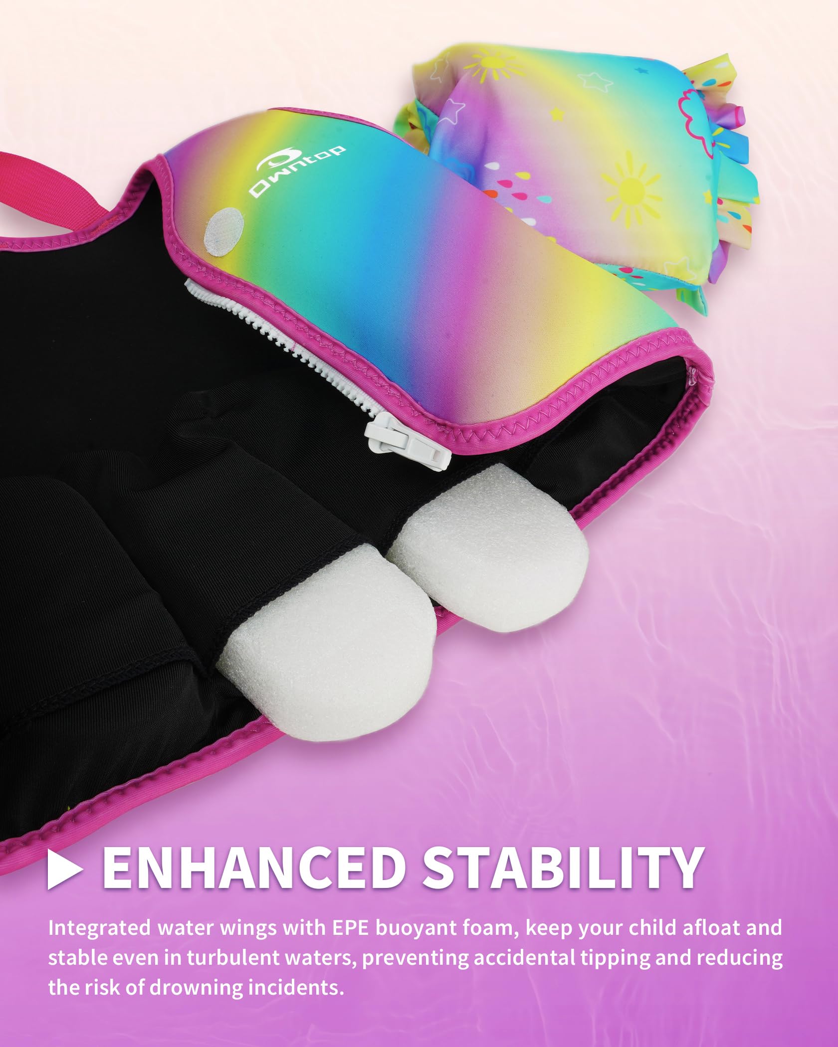 Snapklik.com : Owntop Toddler Swim Vest 30-50 Lbs, Kids Floaties Water ...