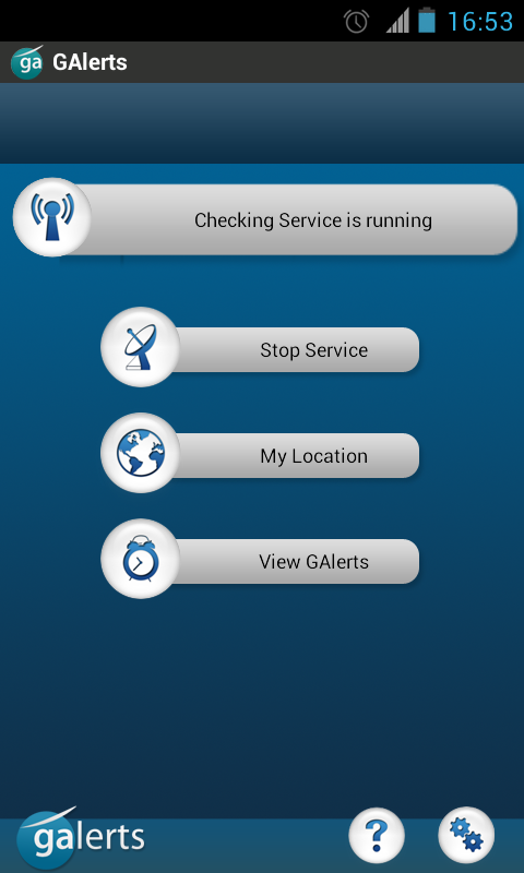 Aplicación GAlerts en Amazon Appstore