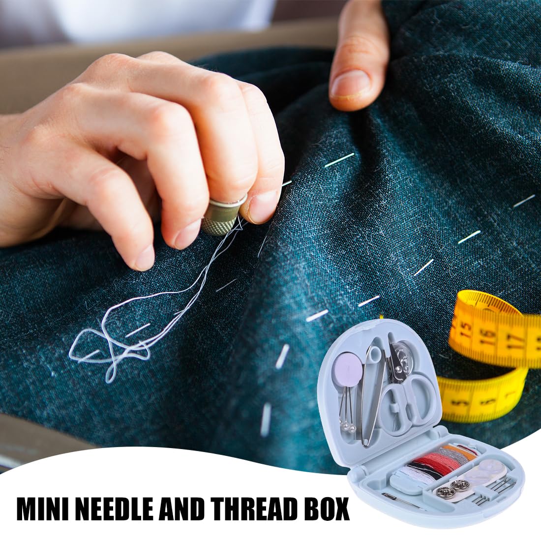 Needle And Thread Kit 2 Pack Mini Sewing Kit Travel Size - Portable ...