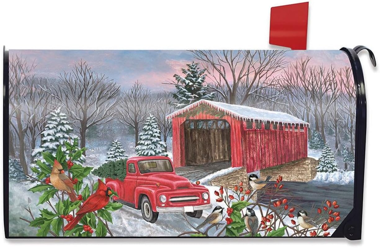 Amazon.com: Briarwood Lane Winter Covered Bridge Seasonal Magnetic ...