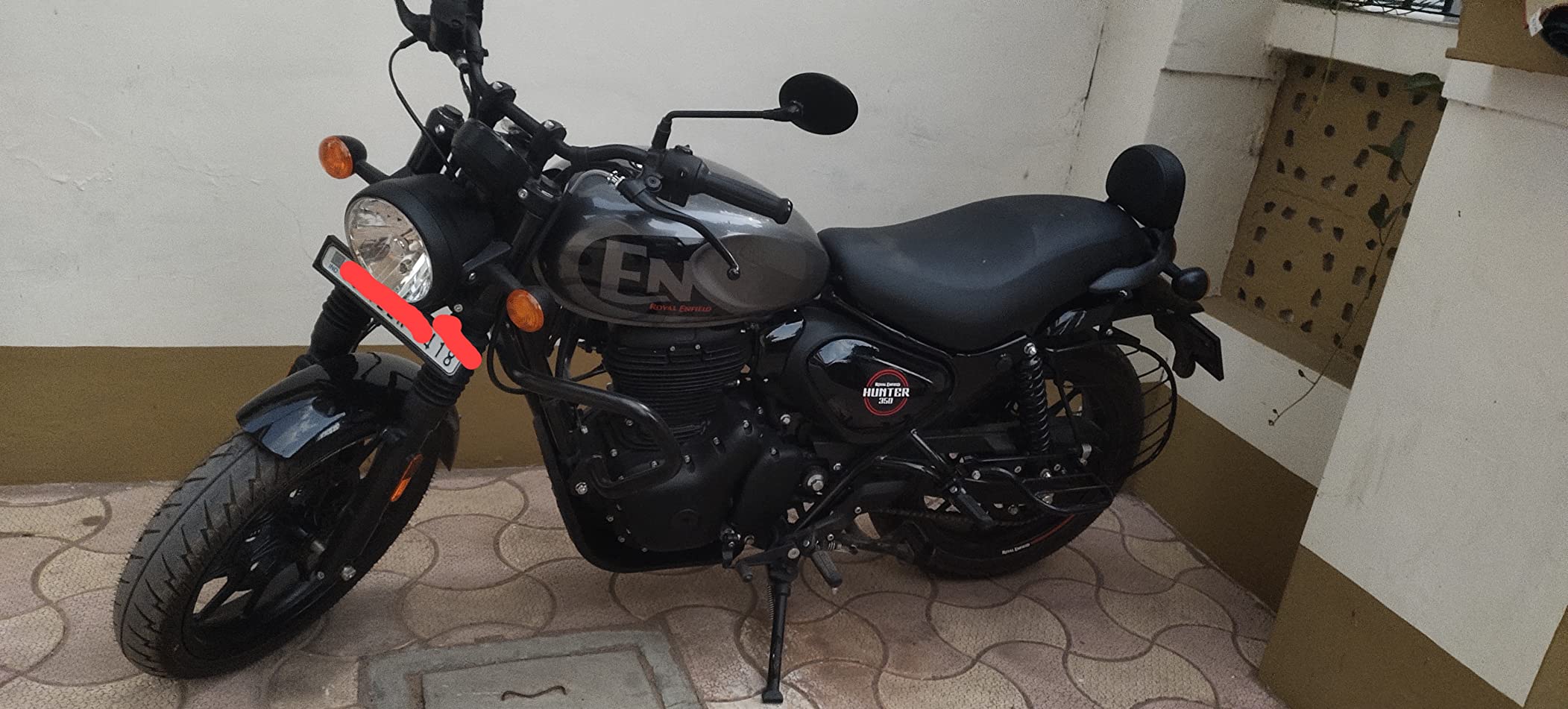 SGTB Pillion Backrest for RE Hunter 350 with Heavy Back Support ...