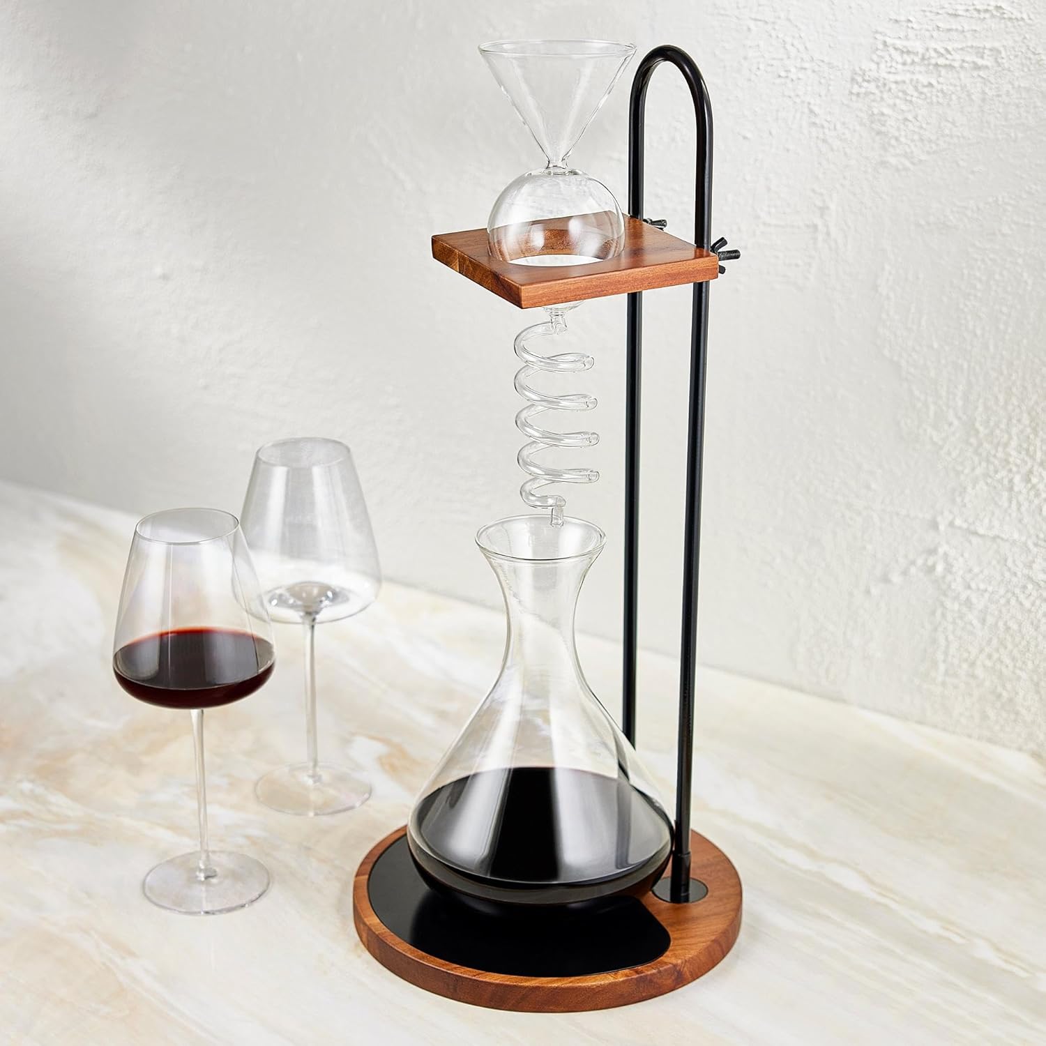 Amazon.com | Wine Enthusiast Art Series Deluxe Wine Tower Decanting Set - Stylish Aerator and ...