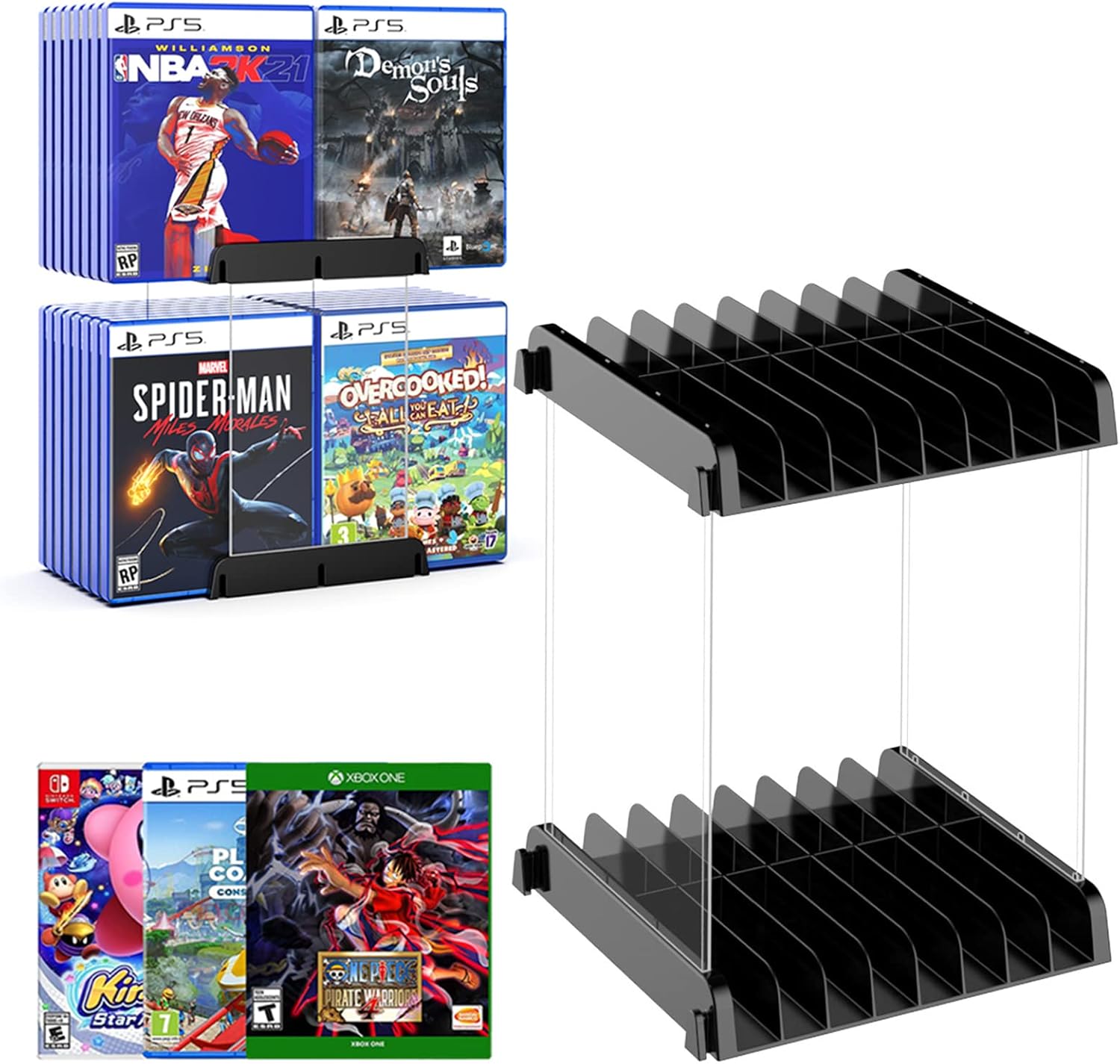Game Storage Tower Universal Video Game Storage for 32 Games Storage ...