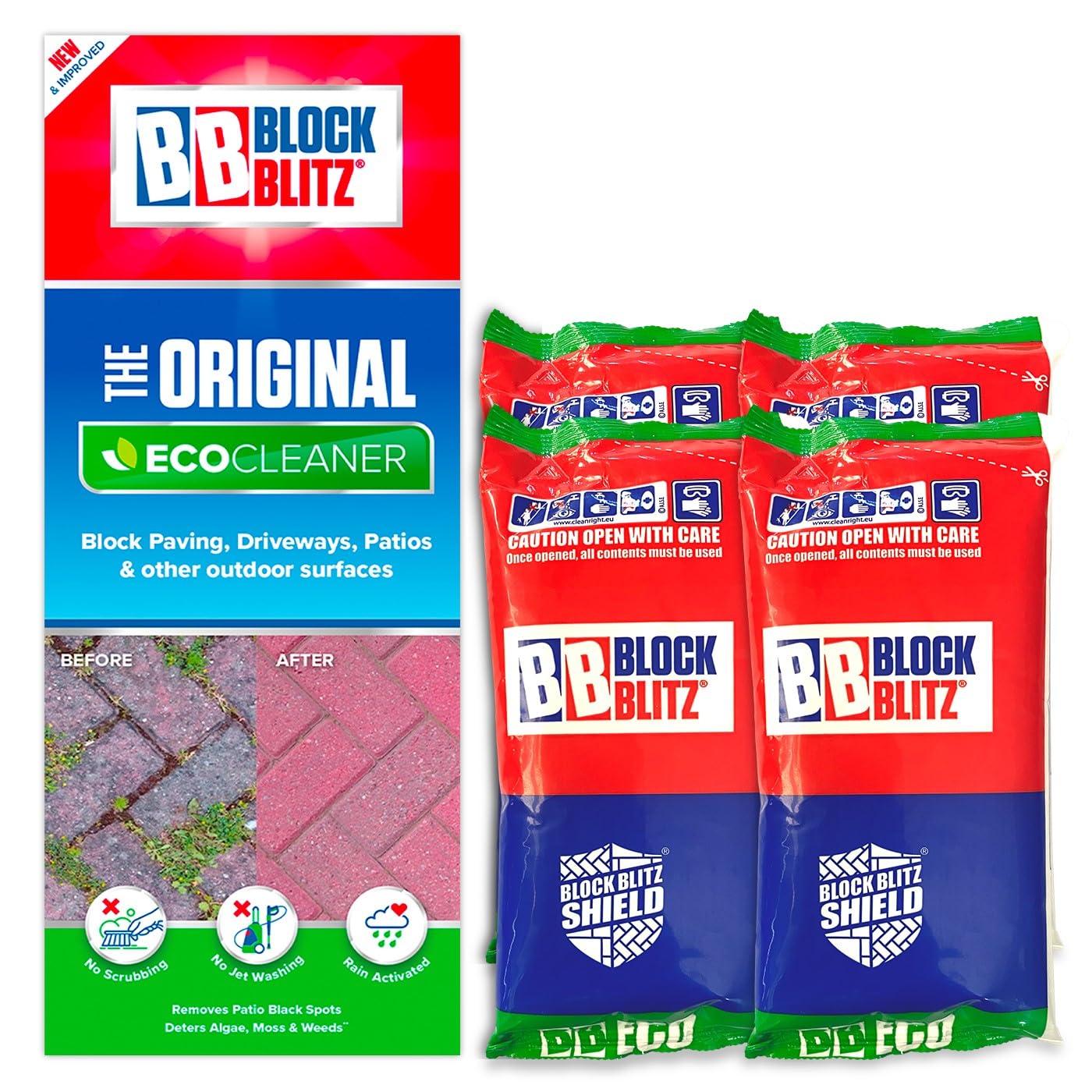 Block Blitz Block Paving Cleaner. Removes and Prevents Algae, Moss, and ...