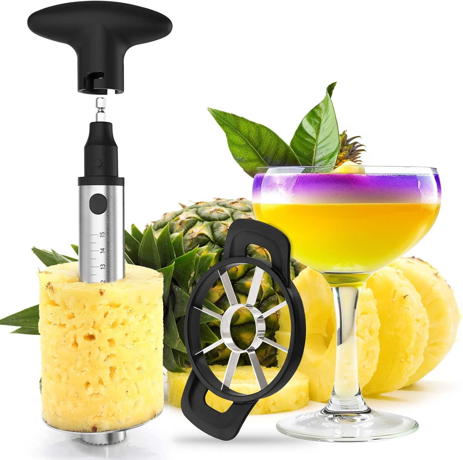 Amazon.com: Pineapple Corer and Slicer, Electric & Manual Stainless ...