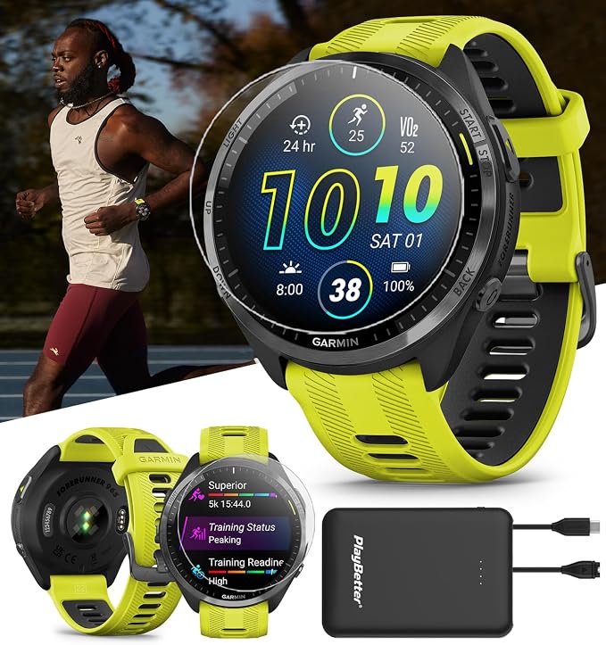 Amazon.com: Garmin Forerunner 965 (Amp Yellow/Black) Running ...