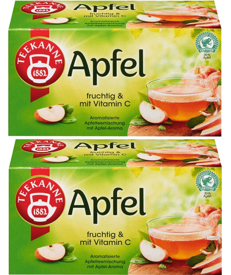 Amazon.com : Teekanne - 2x Apfel (Apple) Tea Bags 60g (Each Box is 20 ...