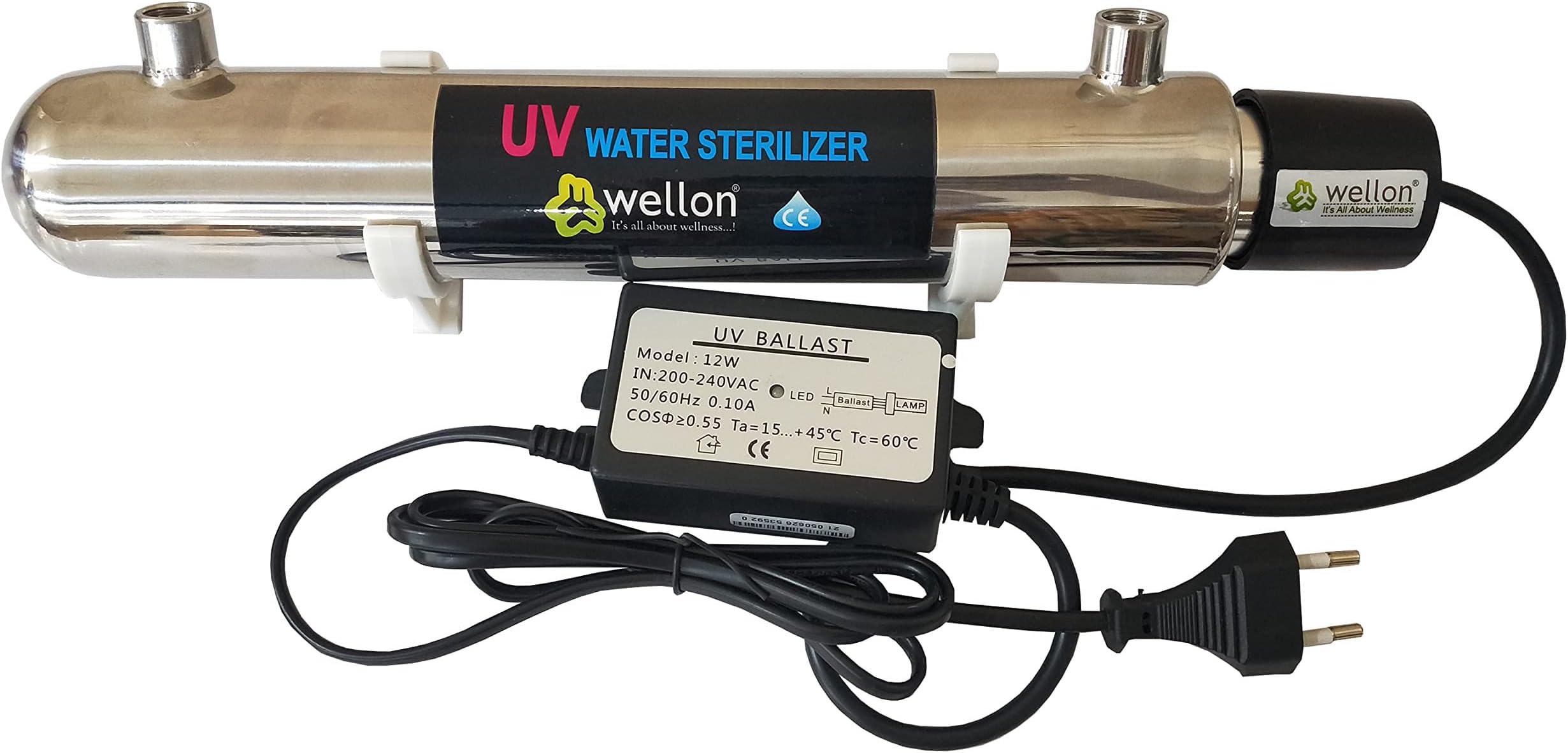 Wellon Stainless Steel UV Kit – Heavy Duty Barrel, Light/Lamp, and ...