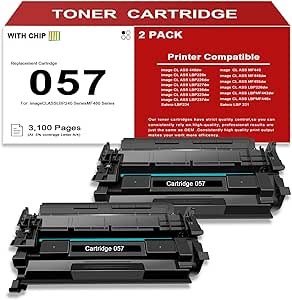 Amazon.com: Corapipo 057 Black Toner Cartridge Replacement CRG-057 (2 ...