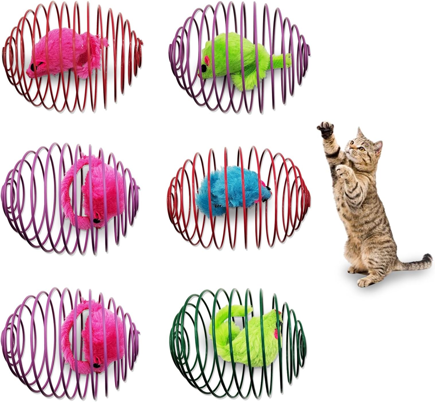 Amazon.com : IUHKBH Cat Spring Balls, 3 Pcs Stretchable Cat Springs ...