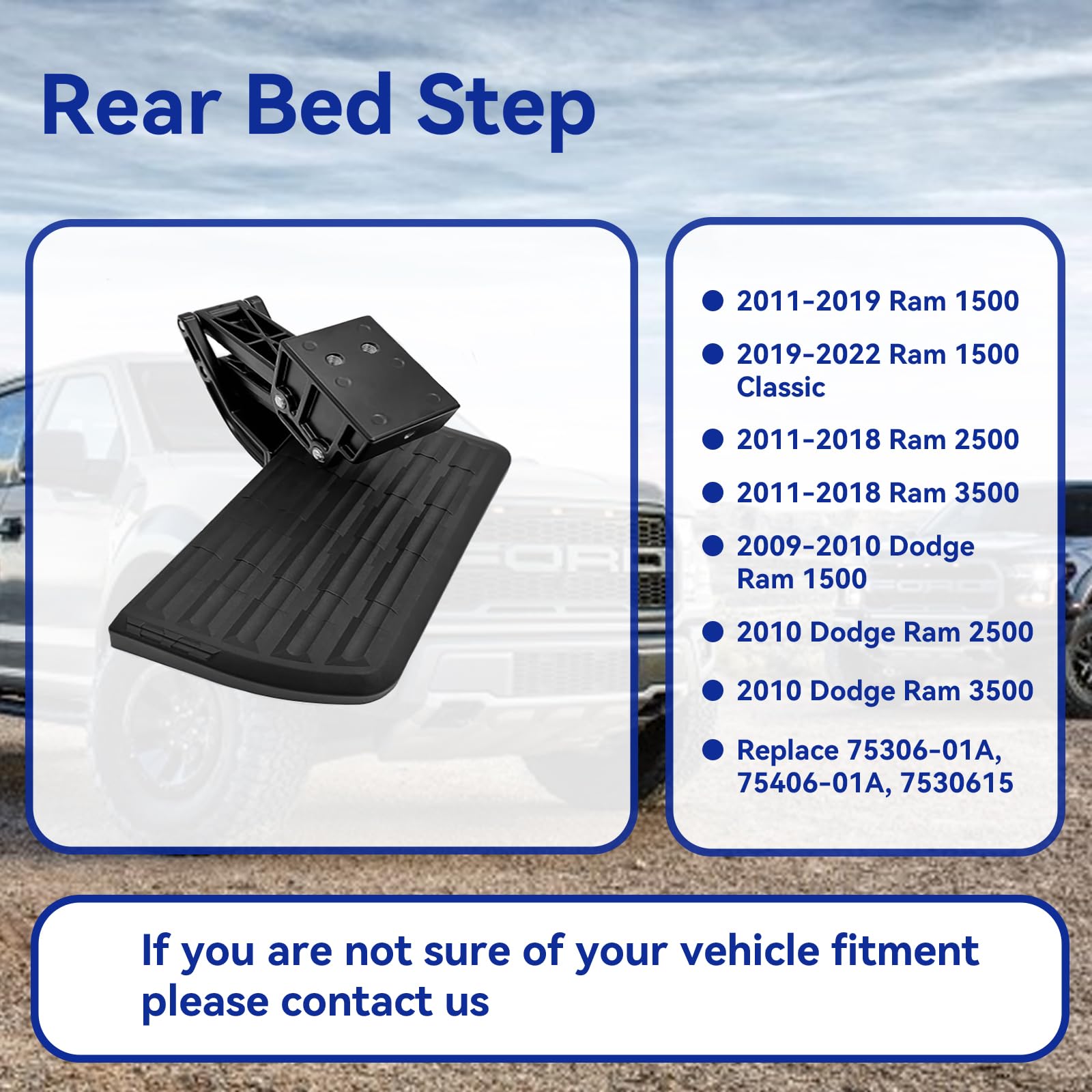 Gokluuk 75306-01A Truck Bed Side Step Retractable Bumper Step ...