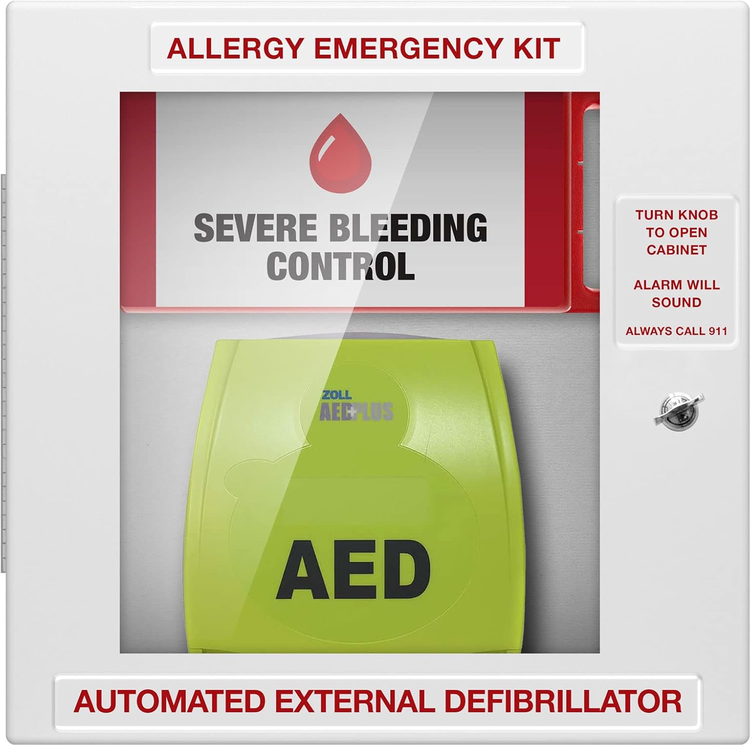 Amazon.com: AED + Single Bleeding Control Emergency Kit Combination ...