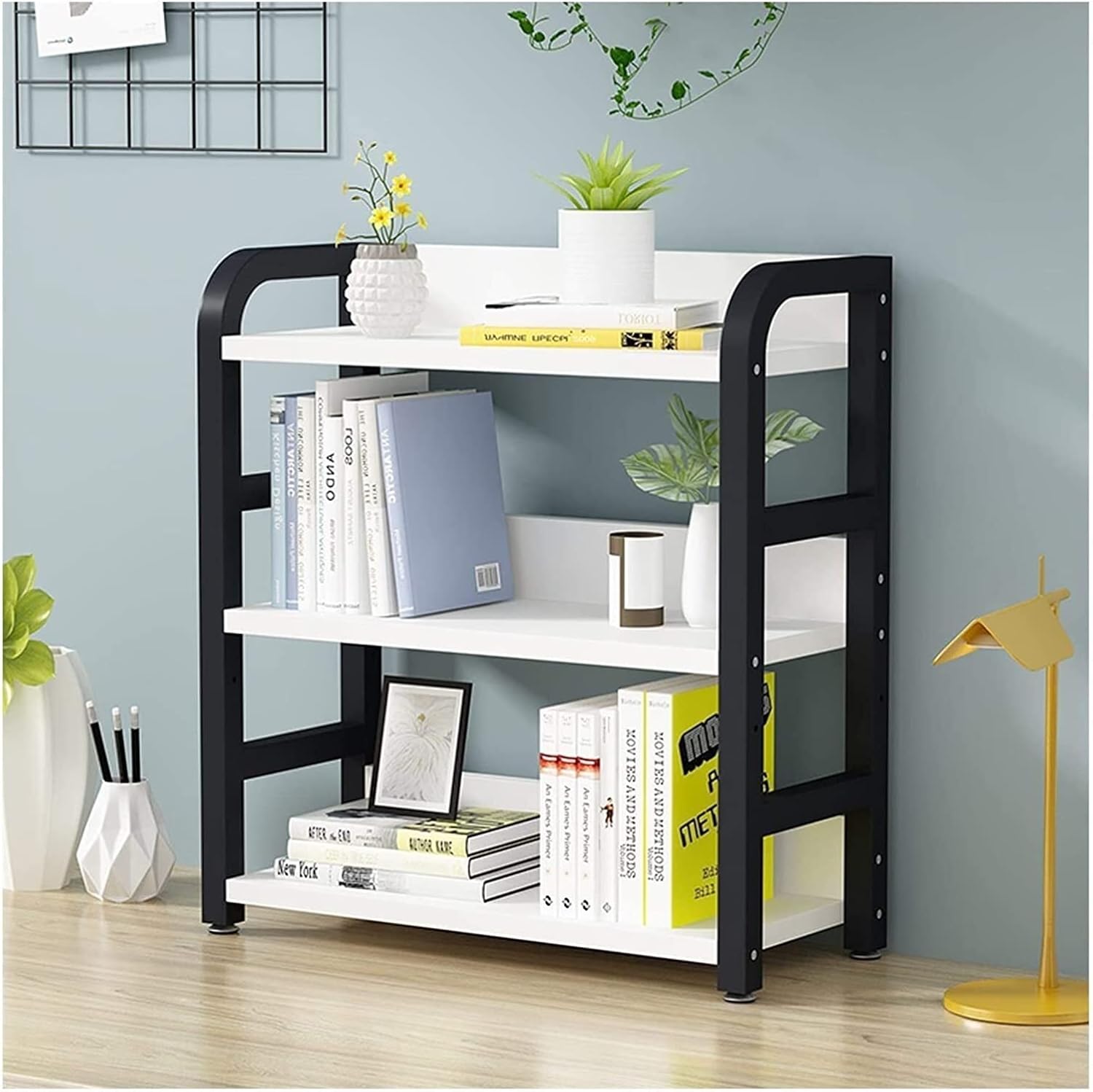 Amazon.com: Bookshelves Bookshelf Bookcase Bookcase With Cabinet 3 Tier ...