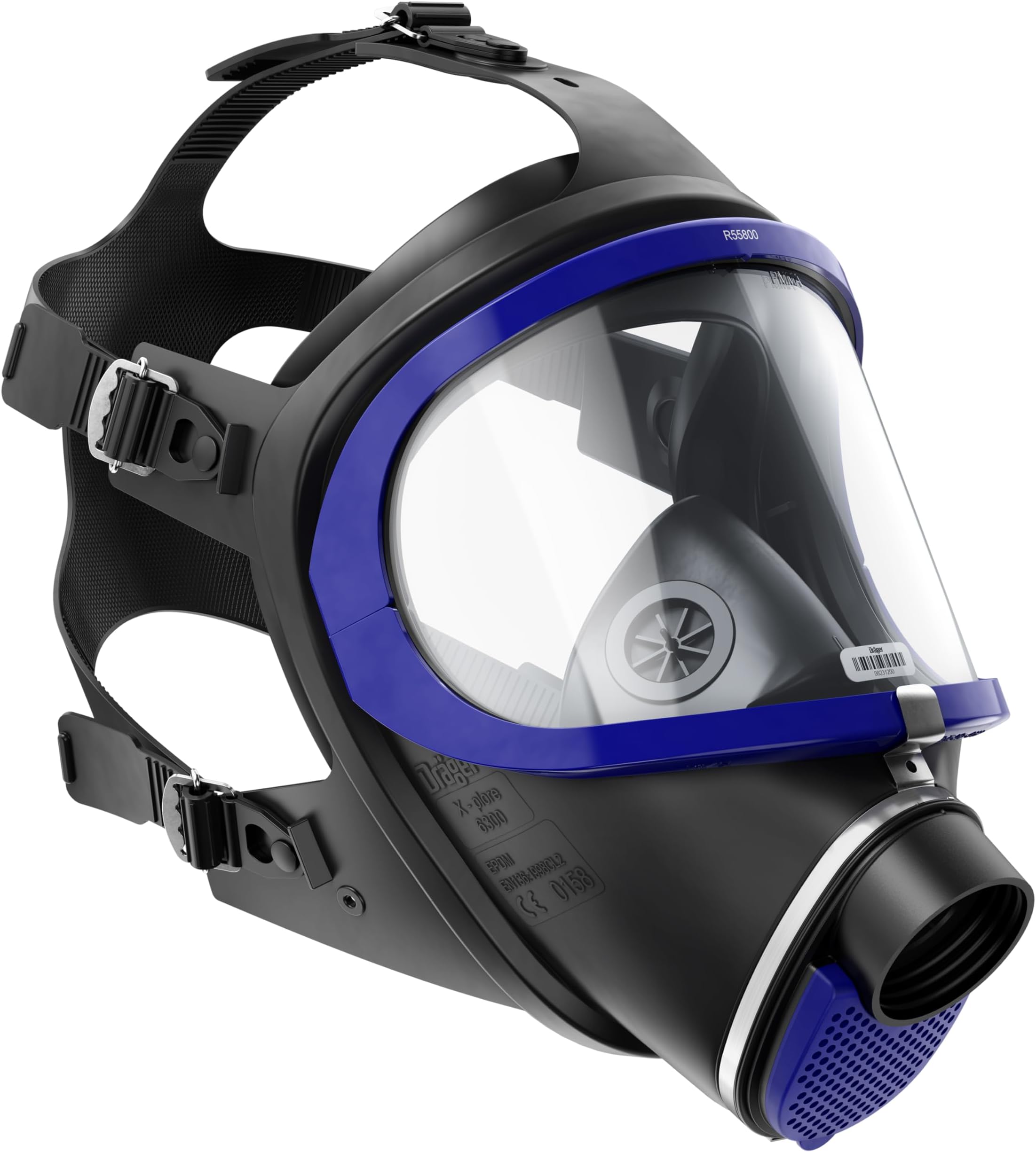 Dräger X-plore 6300 Vollmaske aus EPDM mit Standard-Rd40-Anschluss Rd40| Maske geeignet für ...