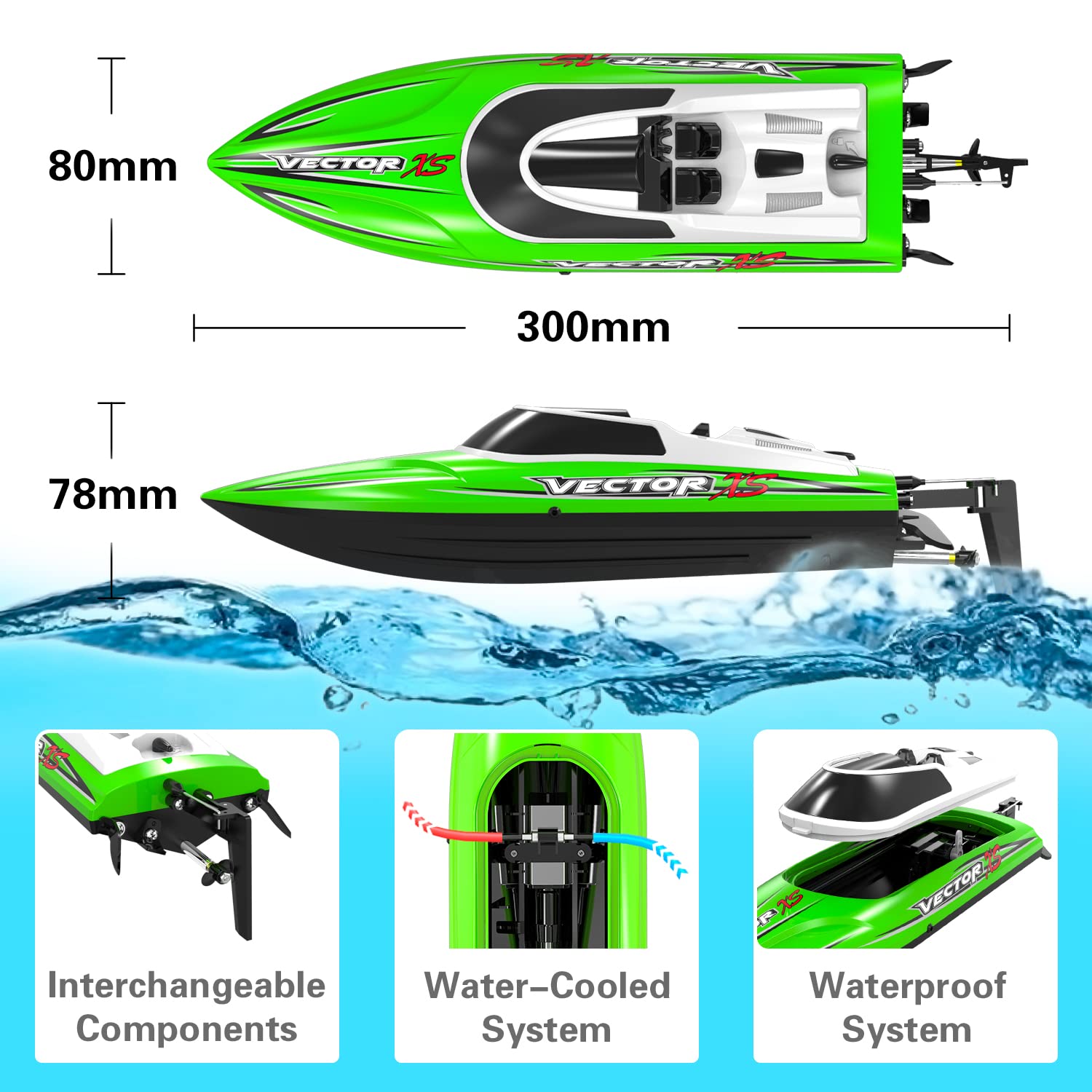 Buy VOLANTEXRC RC Boat Remote Control Boats for Pools and Lakes 2.4 GHZ ...