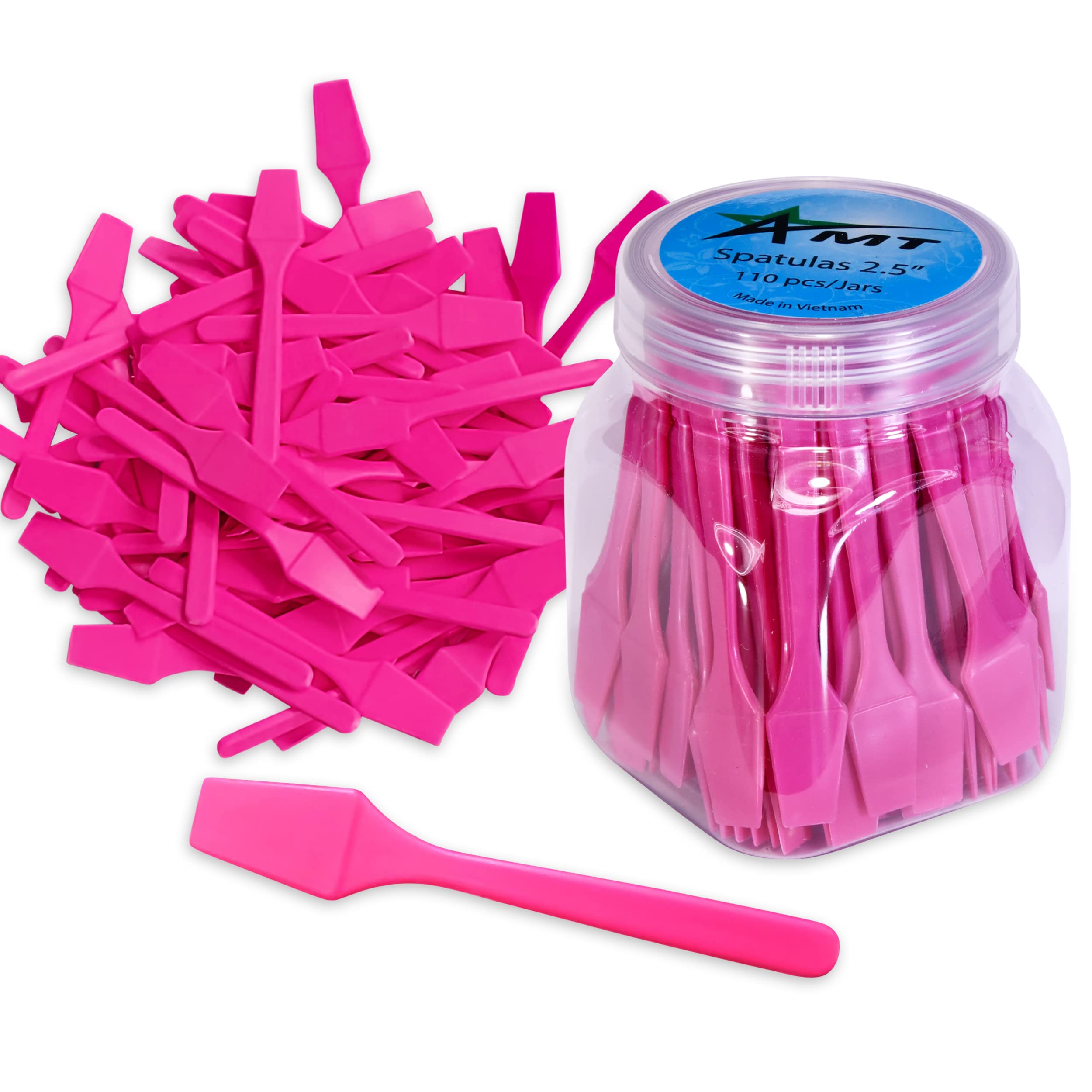 Amazon.com : AMT 110 PCS Cosmetic Spatula, 2.5" Make Up Disposable ...