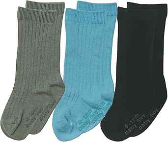 Amazon.com: Babysoy Non-Slip Baby Girl & Boys Knee High Socks - Organic ...