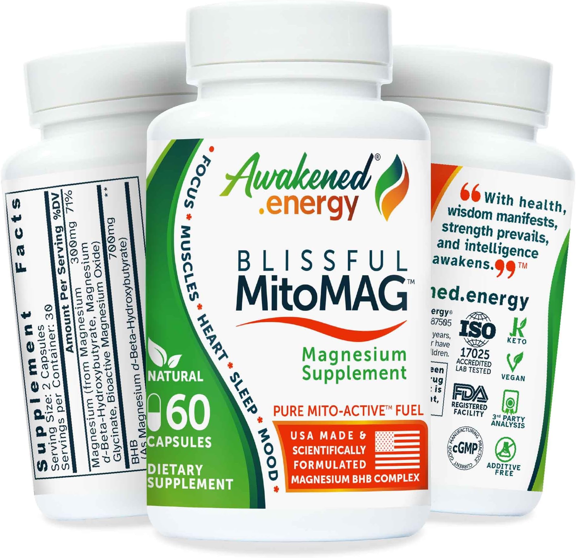 Amazon.com: Blissful MitoMag – 300mg Elemental Magnesium Complex: Mg ...