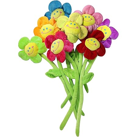 Amazon.com: Hangnuo 8PCS Artificial Plush Flower Bendable Curtain ...