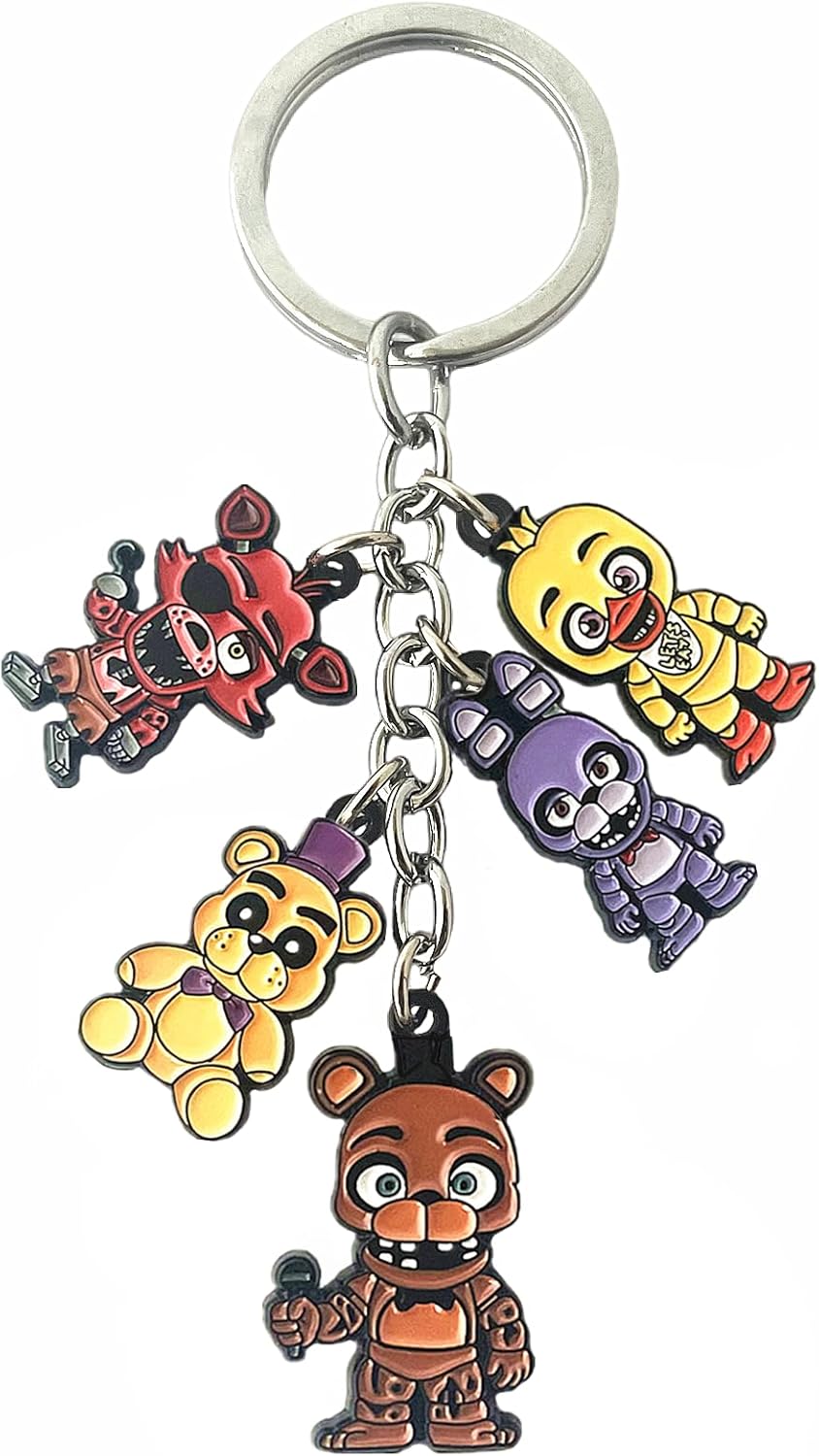 DEZHAN Games Cartoon Cute FNAF Keychain, Zinc Alloy Key Chain for Women ...