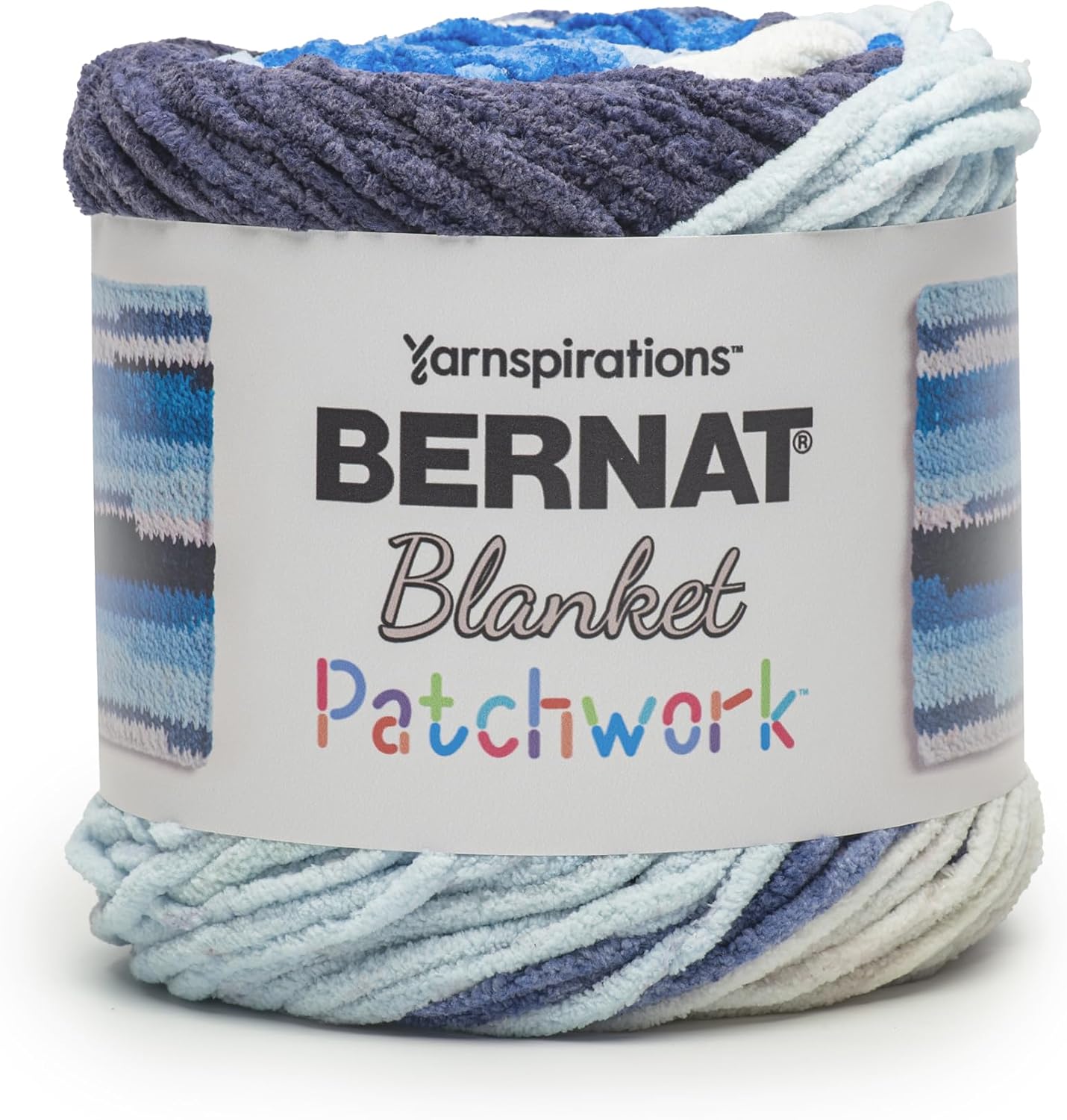 Amazon.com: Bernat Blanket Patchwork Ocean Waves Yarn - 2 Pack of 300g ...