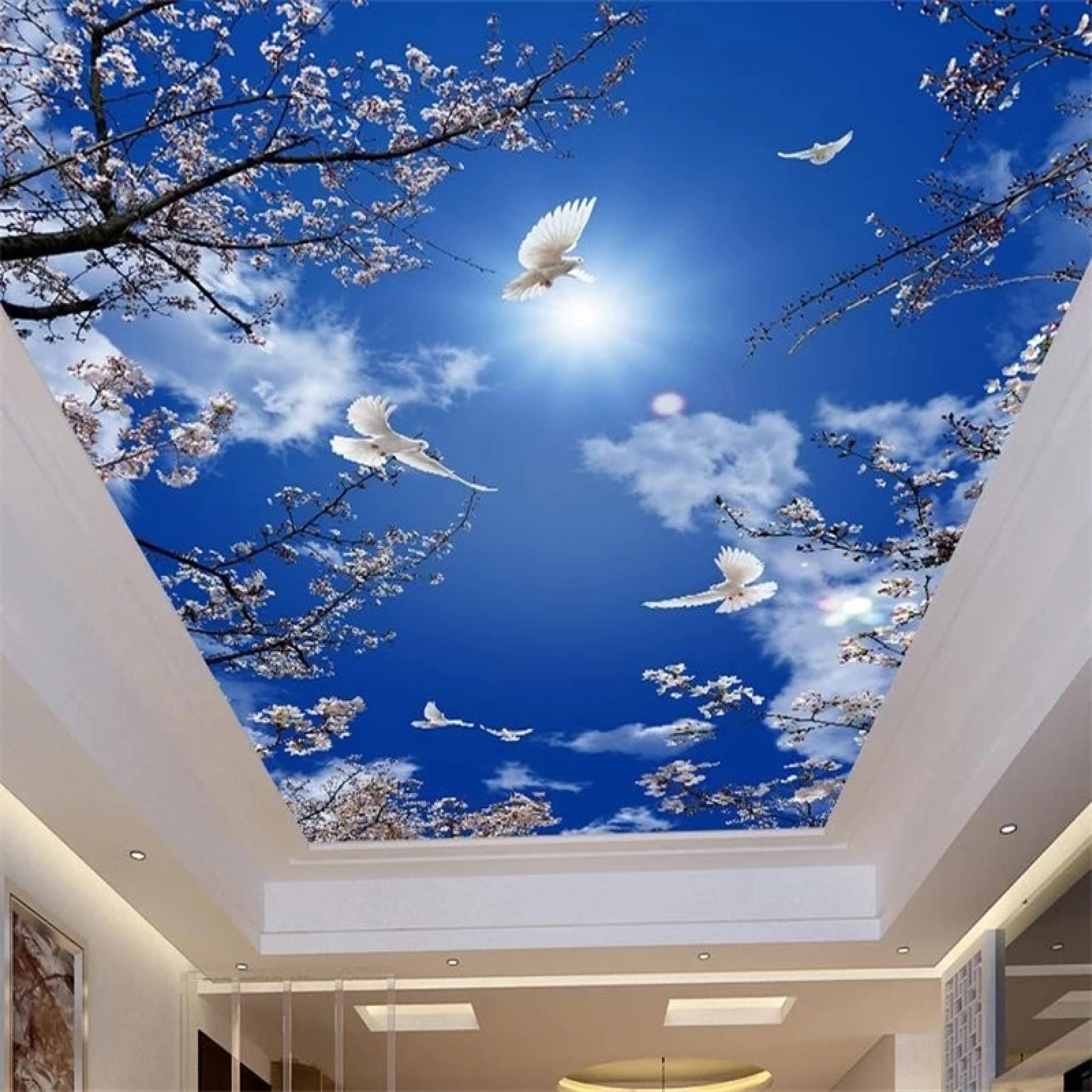 Large Luxury Ceiling Wallpaper Murals Home Decor Ceiling Stickers