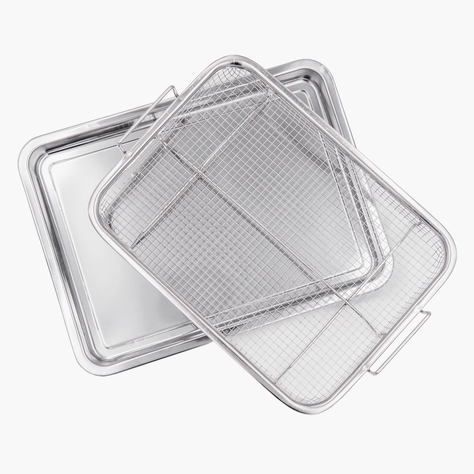 Snapklik.com : AGSYFFD 2 Pieces Air Fryer Basket For Oven 12.8x9.6inch ...