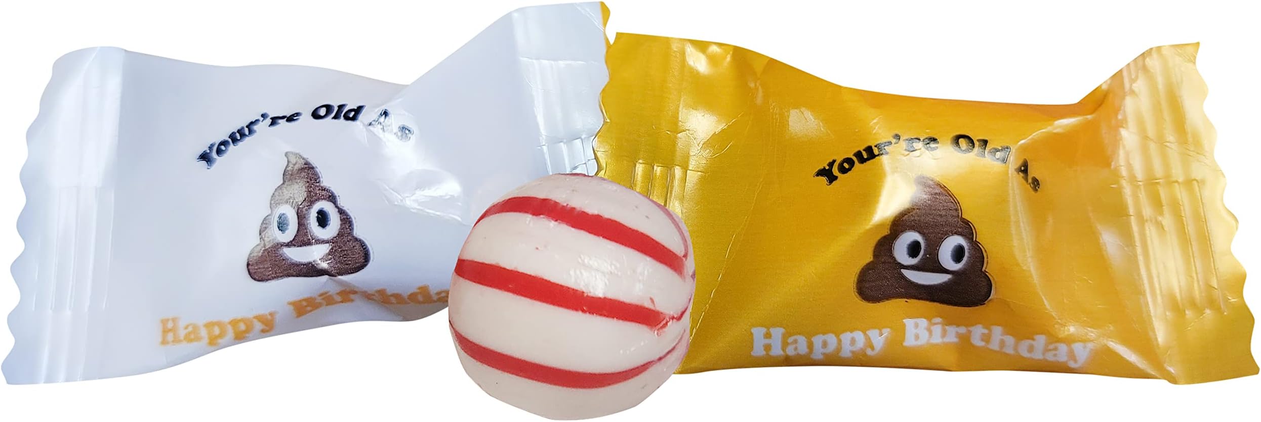 Amazon.com : Youre Old as Shit Happy Birthday Themed Peppermints 100 ...