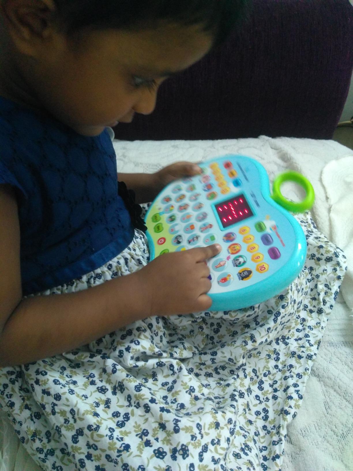Amitasha Battery Operated LED Display Educational Laptop ABC 123 ...