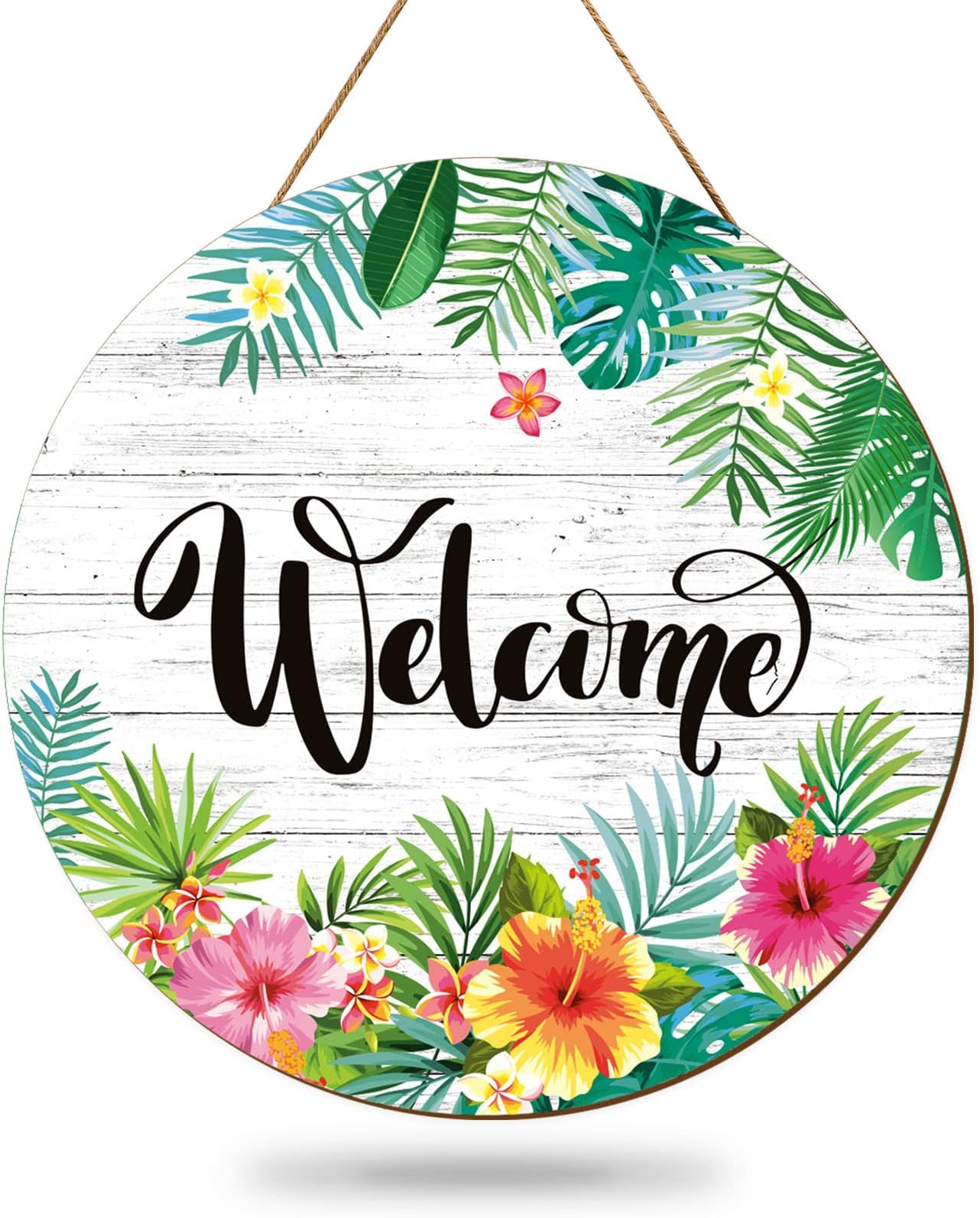 Amazon.com: HCHANA E Komo Mai Welcome Hanging Wood Sign,Hawaii Signs ...