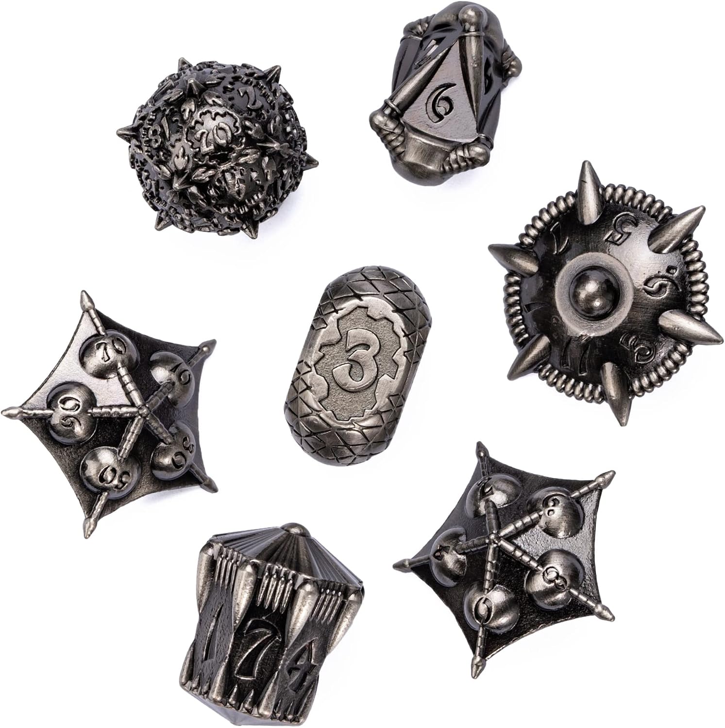 Amazon | UDIXI メタルダイスセット D&D ドラゴンDND 多面体ダイスセット ダンジョンズ&ドラゴン用 DとDダイス ロール ...