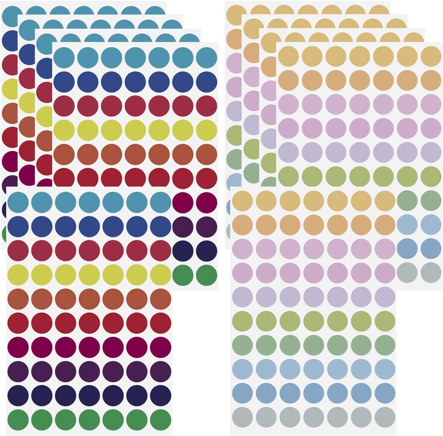 Amazon.com : Aruicheng Colored Dot Stickers - 700 PCS Circle Stickers ...