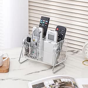 Amazon.com : Yesesion Acrylic Remote Control Holder, Clear TV Remote ...