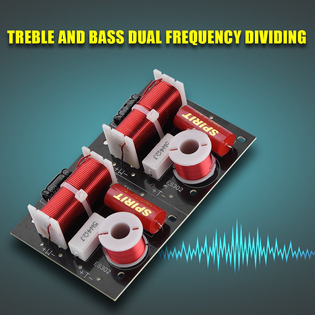 Frequency Divider, 2Pcs Adjustable Treble Bass 2 Way 2 Unit Speaker ...