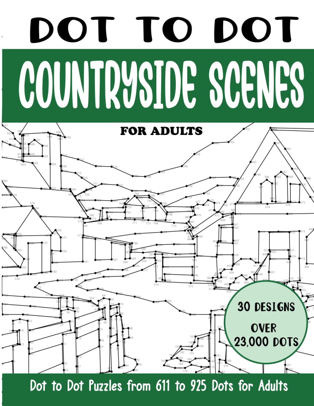 Dot to Dot Countryside Scenes for Adults: Countryside Scenes Connect ...