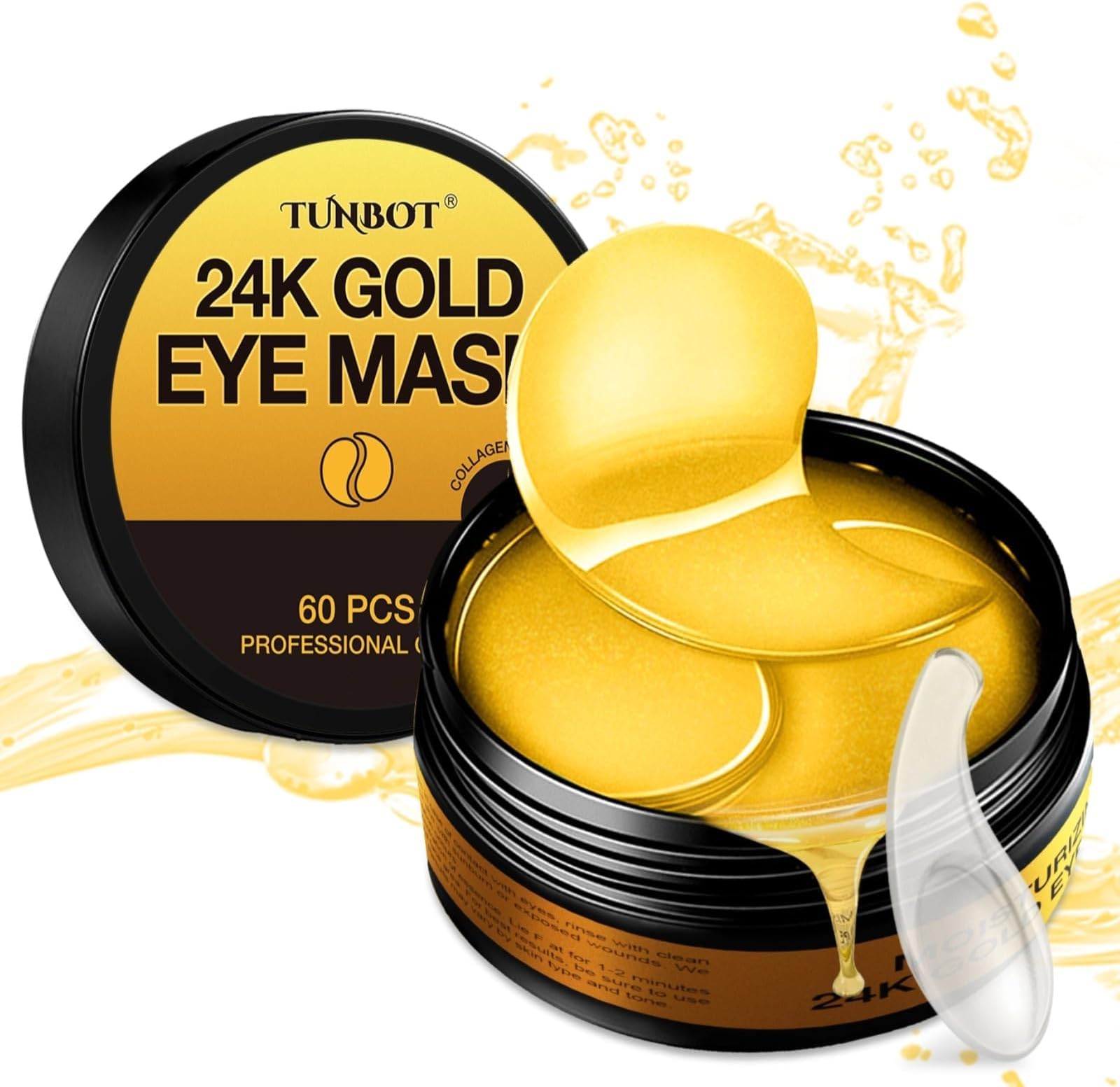 Amazon.com : Fivewan 24k Gold Under Eye Patches - 60 Pcs Eye Mask Pure ...